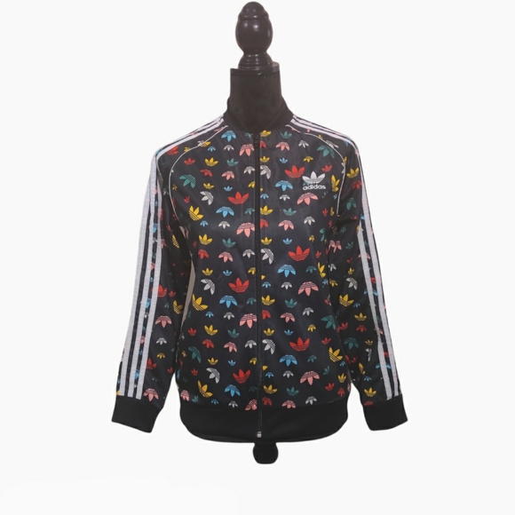 adidas | Jackets & Coats | Adidas Originals Trefoil Multicolor Monogram ...